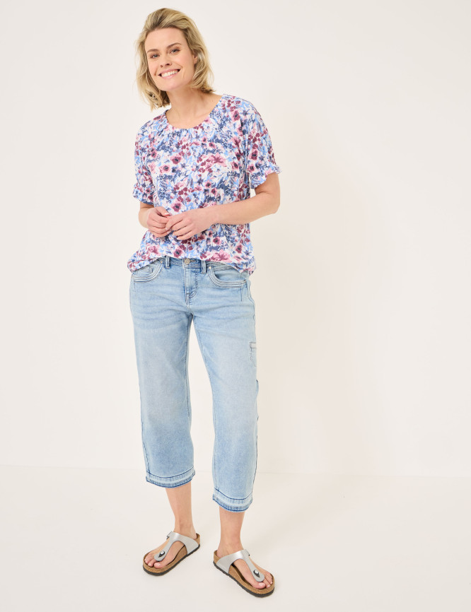 Print-Shirt im Carmen-Style